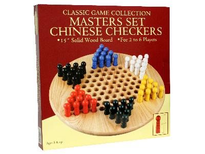 Chinese Checkers - 15" Wooden Master Set (Hansen) - Goldfields Toys & Games